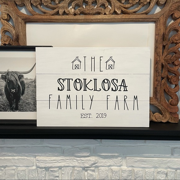 Wall Decor | Farmhouse Family Name Sign Rae Dunn Inspired Country ...